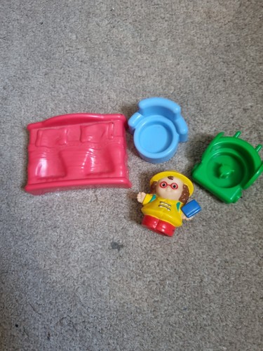 Fisher Price Little People Double Bed, Wheelchair, Chair And One Figure ...