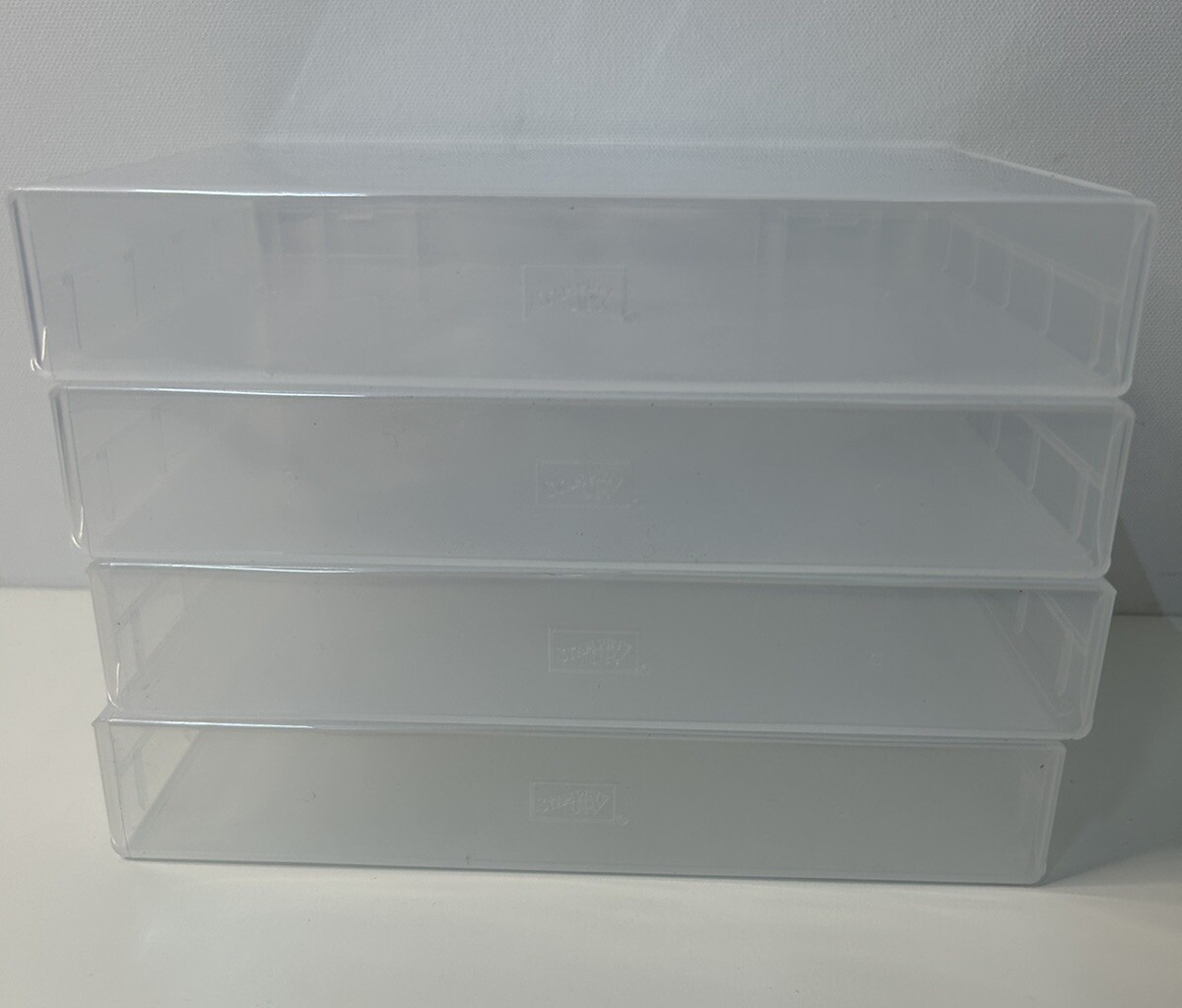Lot Of 4 Stampin Up Storage Cases Clear Box Storage Container Crafting ...