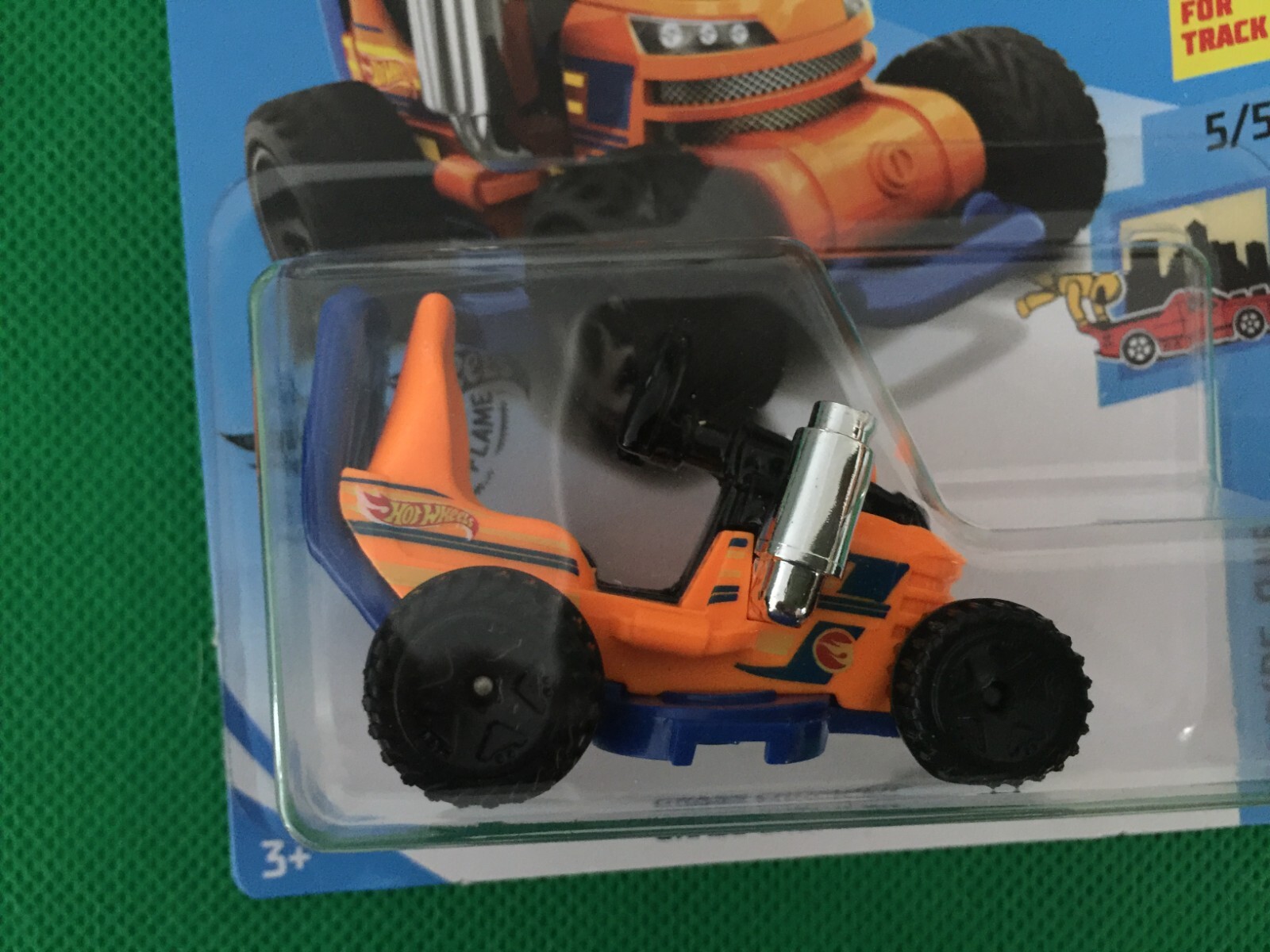 2020 Hot Wheels Treasure Hunt #75 HW Ride-Ons 5/5 GRASS CHOMPER Orange ...