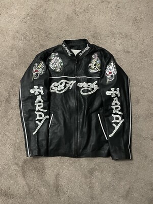 Ed hardy Vintage Leather Jacket | eBay