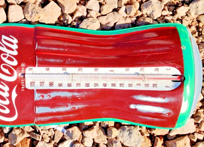 Vintage Coca-Cola Bottle Thermometer Advertising Coke Sign Donasco ...