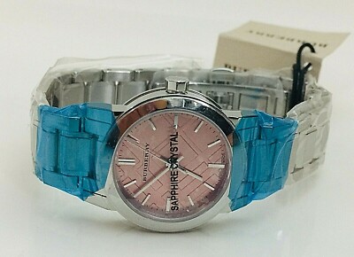 NWT BURBERRY Women's SMALL Watch ALL SILVER STAINLESS STEEL SWISS ...