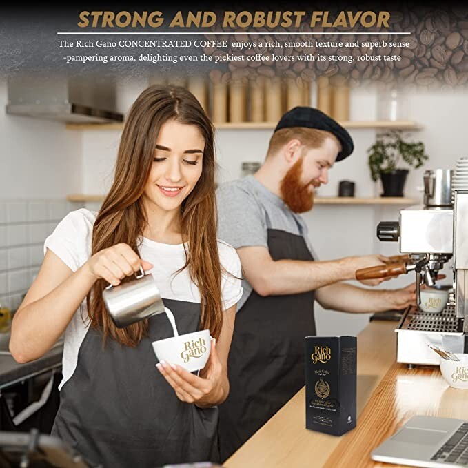 6 boxes Rich Gano Gold Black Coffee Premium Gourmet Reishi Mushroom ...