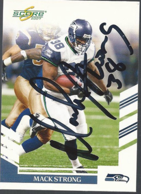 Seattle Seahawks MACK STRONG Signed Card | eBay