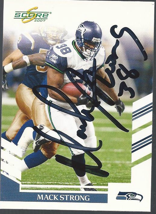 Seattle Seahawks MACK STRONG Signed Card | eBay