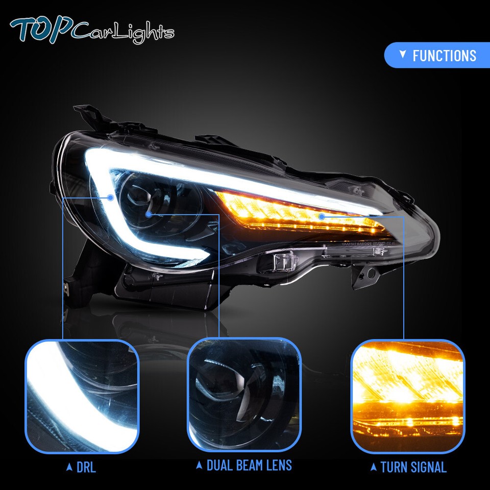 VLAND LED Head Lights+D2H LED Bulbs For Toyota 86 / Subaru Brz ZC6 ...