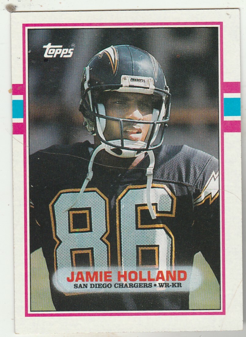 FREE SHIPPING-MINT-1989 Topps #308 Jamie Holland Chargers PLUS BONUS ...