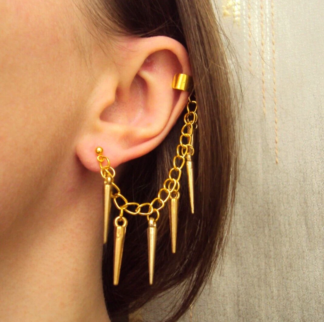 Spiked Cartilage Piercings