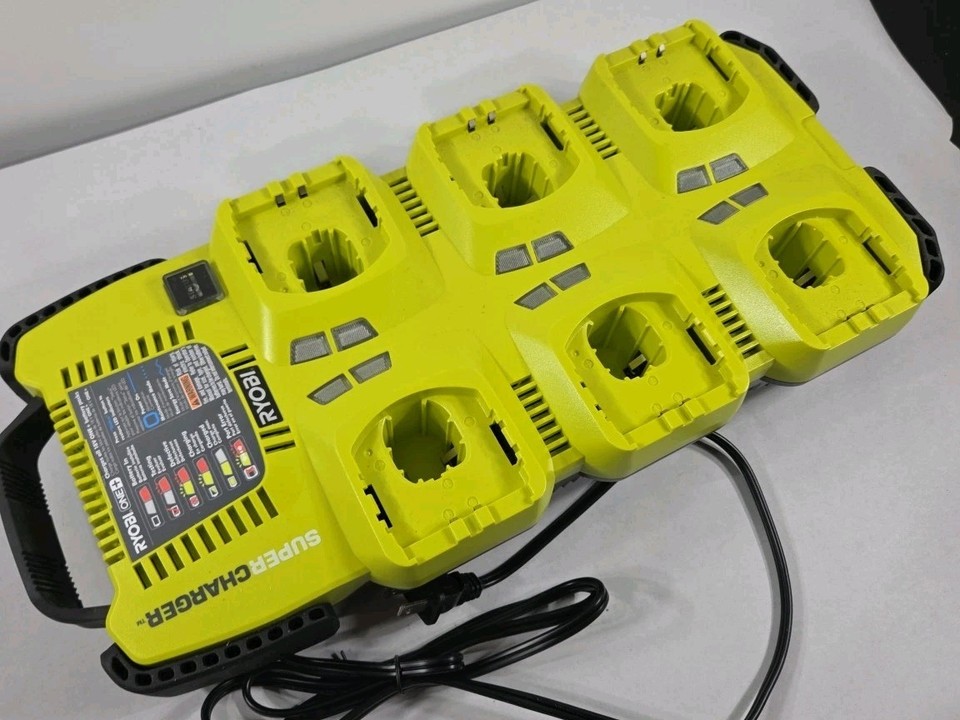 Ryobi ONE+ 18V 6-Port Super Charger Battery Charger P125 Sequential ...