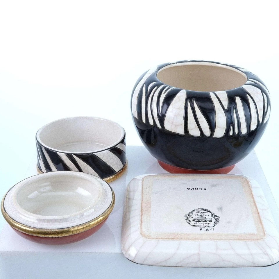 Longwy Sanka Zebras African Style French Art Pottery 1990's | eBay