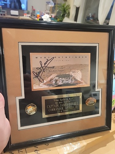 JAMES JIM LOVELL APOLLO 13 NASA ASTRONAUT SIGNED AUTO L/E MARS ...