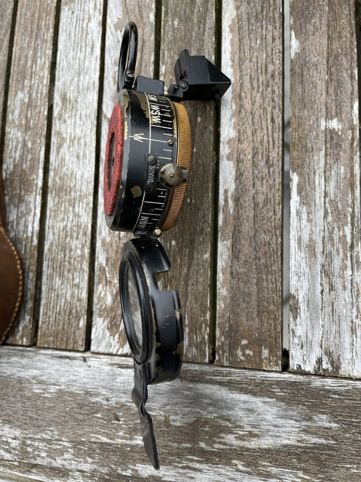 WW2 Marching Compass Prismatic Compass With Leather Case | eBay UK