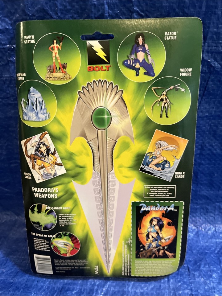 PANDORA Action Figure. Blue & Magenta Costume. NEW Bolt Toys 1997 Bolt ...