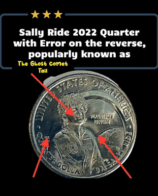 2022 P Dr. Sally Ride Quarter Error Ghost Comet Tail | eBay