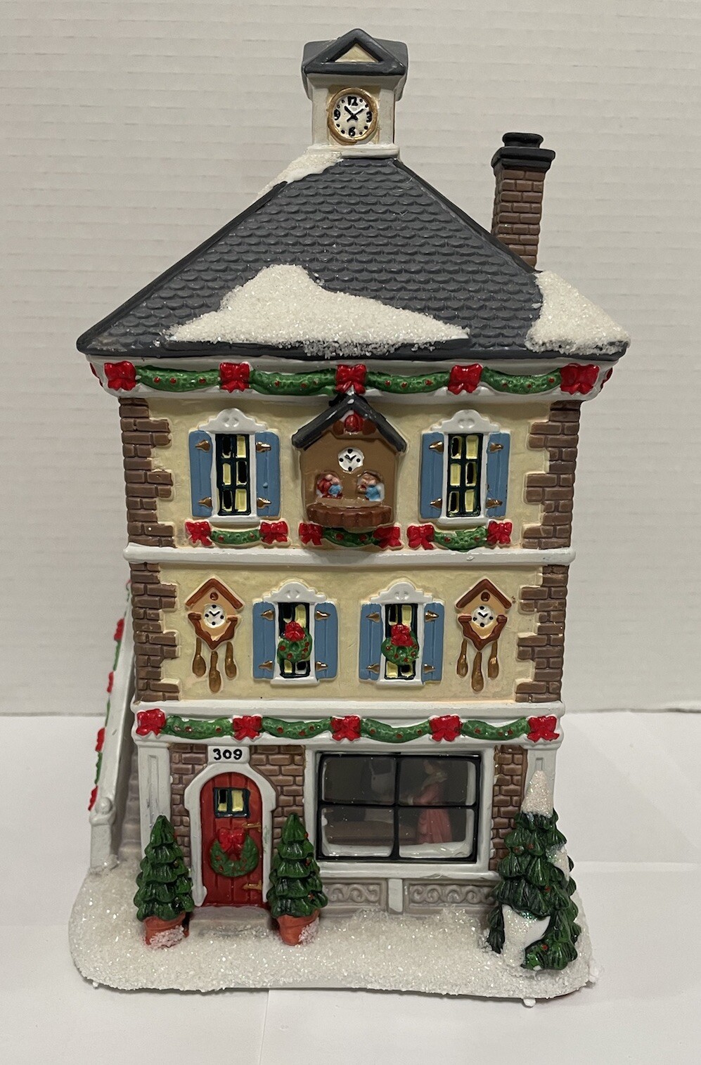 St. Nicholas Square Village 2009 Tick Tock Clock Shop Illuminated ...