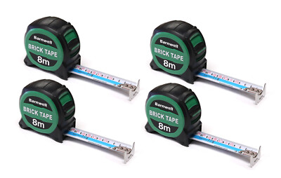 4 x Barnwell 8m Brick Block Courses Counting Metric Tape Measure ...