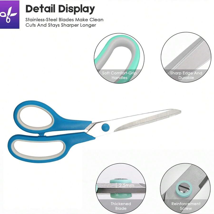 1pc Scissors MultiUse Comfortable Grip for Fabric Sewing Craft Use Home ...