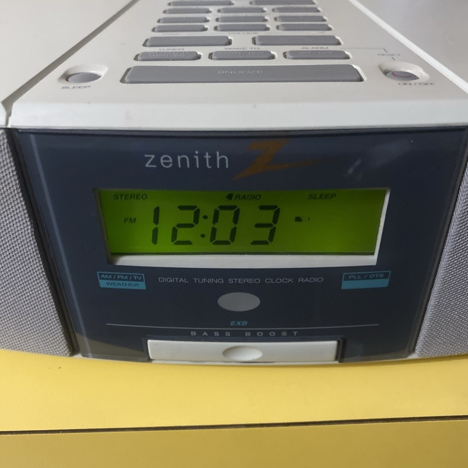 Zenith Z212G AM/FM Stereo/TV Digital Tuning Clock Radio Stereo Wide ...
