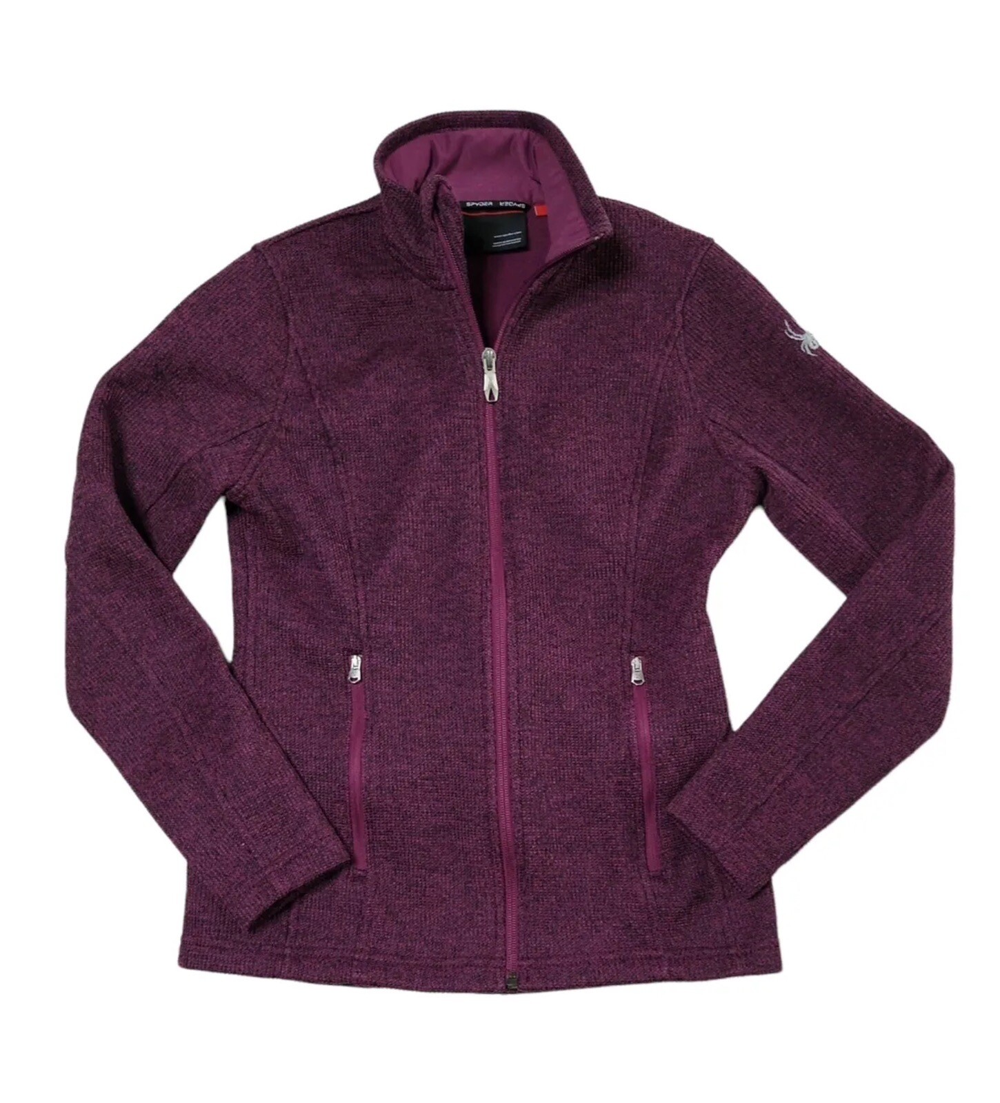Spyder Core Sweater Jacket Fleece Lined Full Zip Women Magenta Size Sm ...