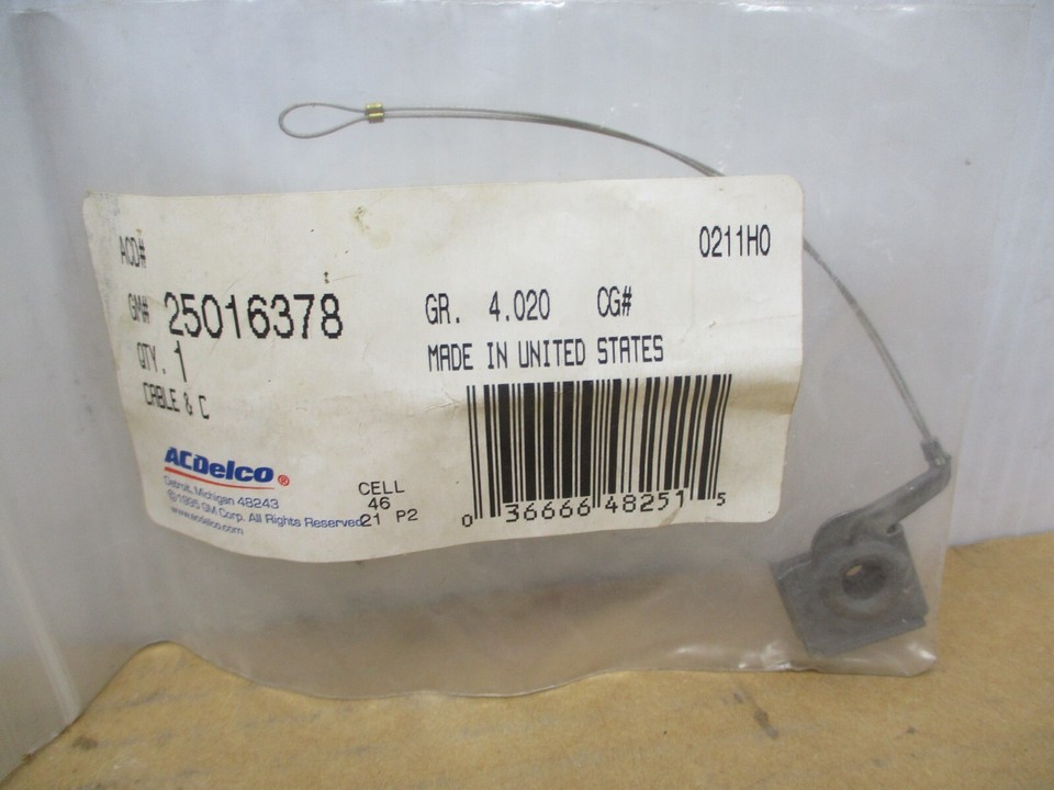 GM Chevrolet Shift Indicator Cable Assembly | 25016378 | OE | UPC ...