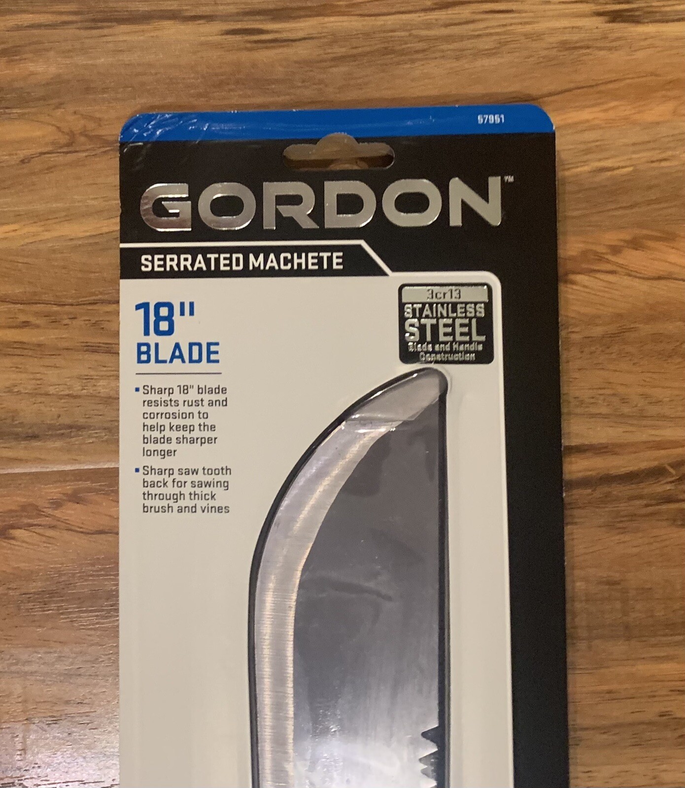 New Gordon 18 inch Serrated Machete Knife w/ Nylon Sheath Survival Tool ...