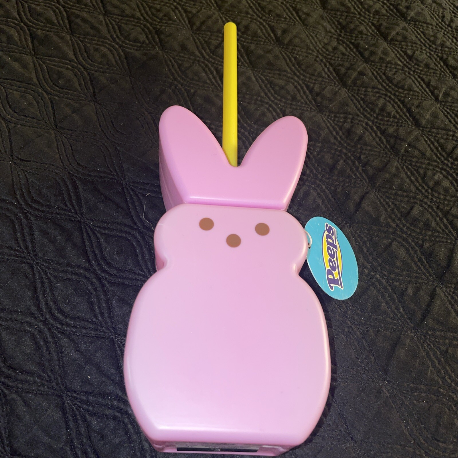 2024 VIOLET PURPLE Easter PEEPS Bunny Tumbler Cup YELLOW Straw 14 oz ...