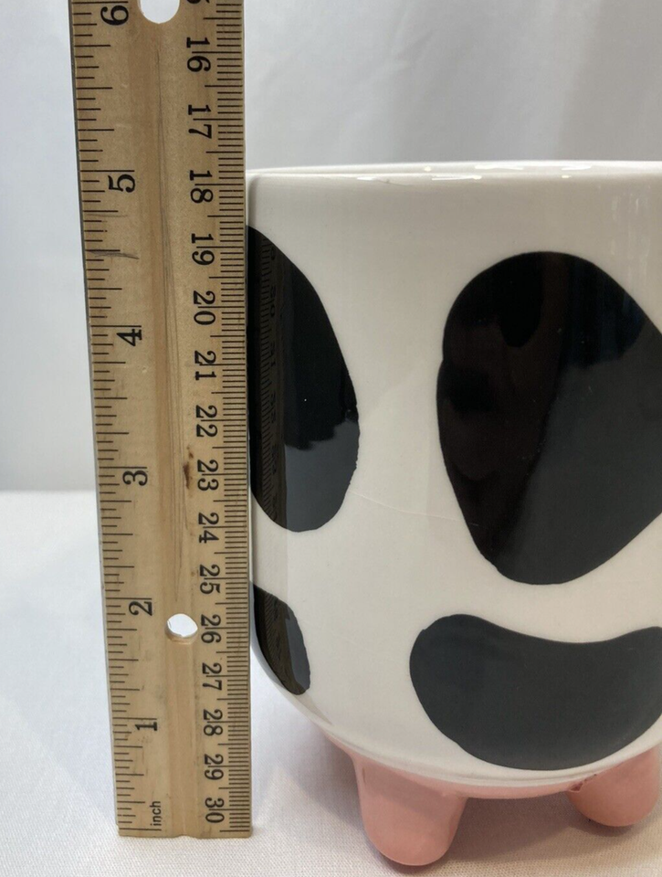 Boston Warehouse Cow Udder Mug Black White Cup Milk Coffee Tea | eBay
