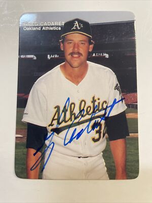 1988 Mother’s Cookies Greg Cadaret Autographed Card #26 Oakland ...
