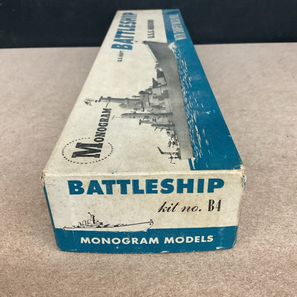 Monogram U.S. Navy Battleship U.S.S. Missouri Kit No. B4 Wood Model Kit ...
