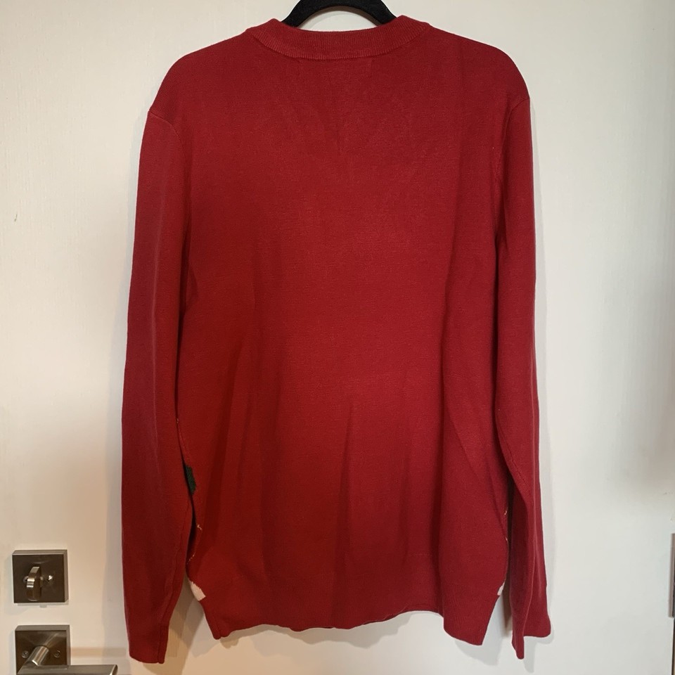 Curations X Ty Mayberry NWT Womens Large Red Green Argyle Long Sleeve ...