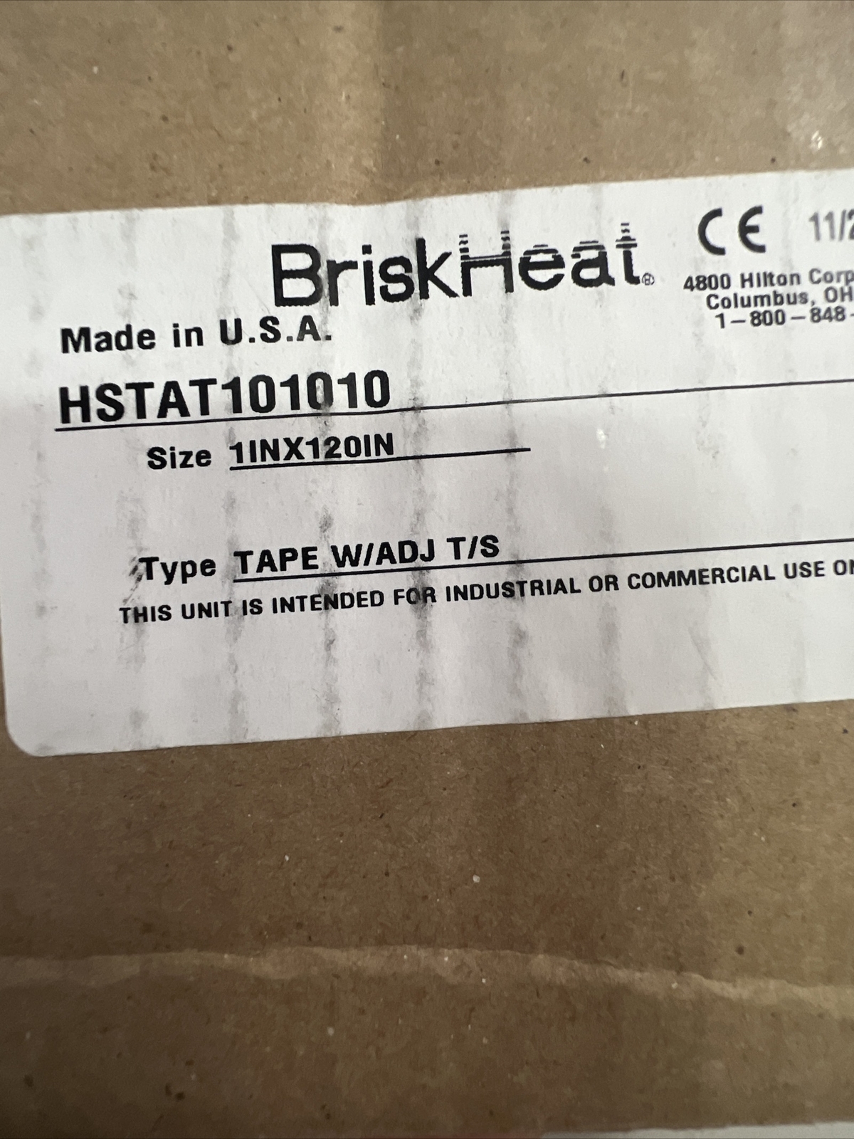 BriskHeat HSTAT101010 XtremeFLEX Heating Tape W/Adjustable Thermostat ...