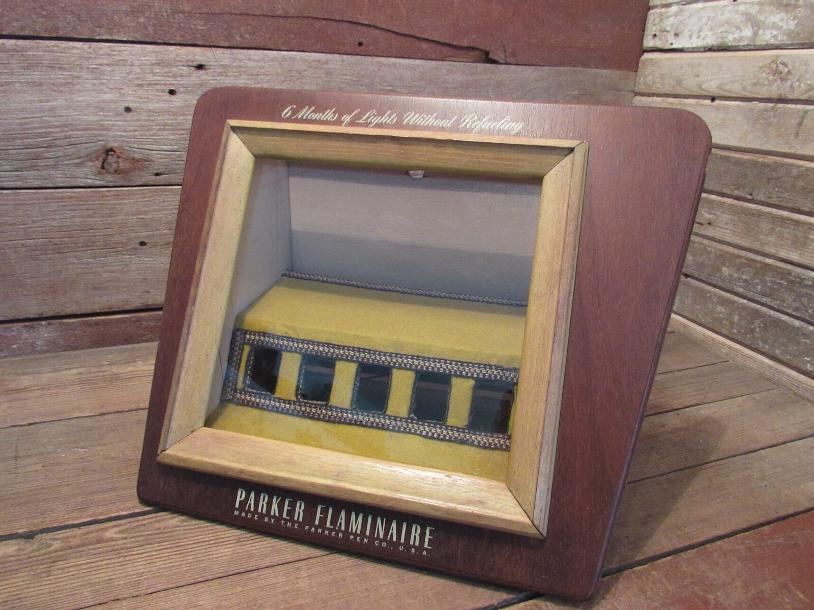 Vintage RARE Lighter Wood Store Display Parker Flaminaire By The Parker ...