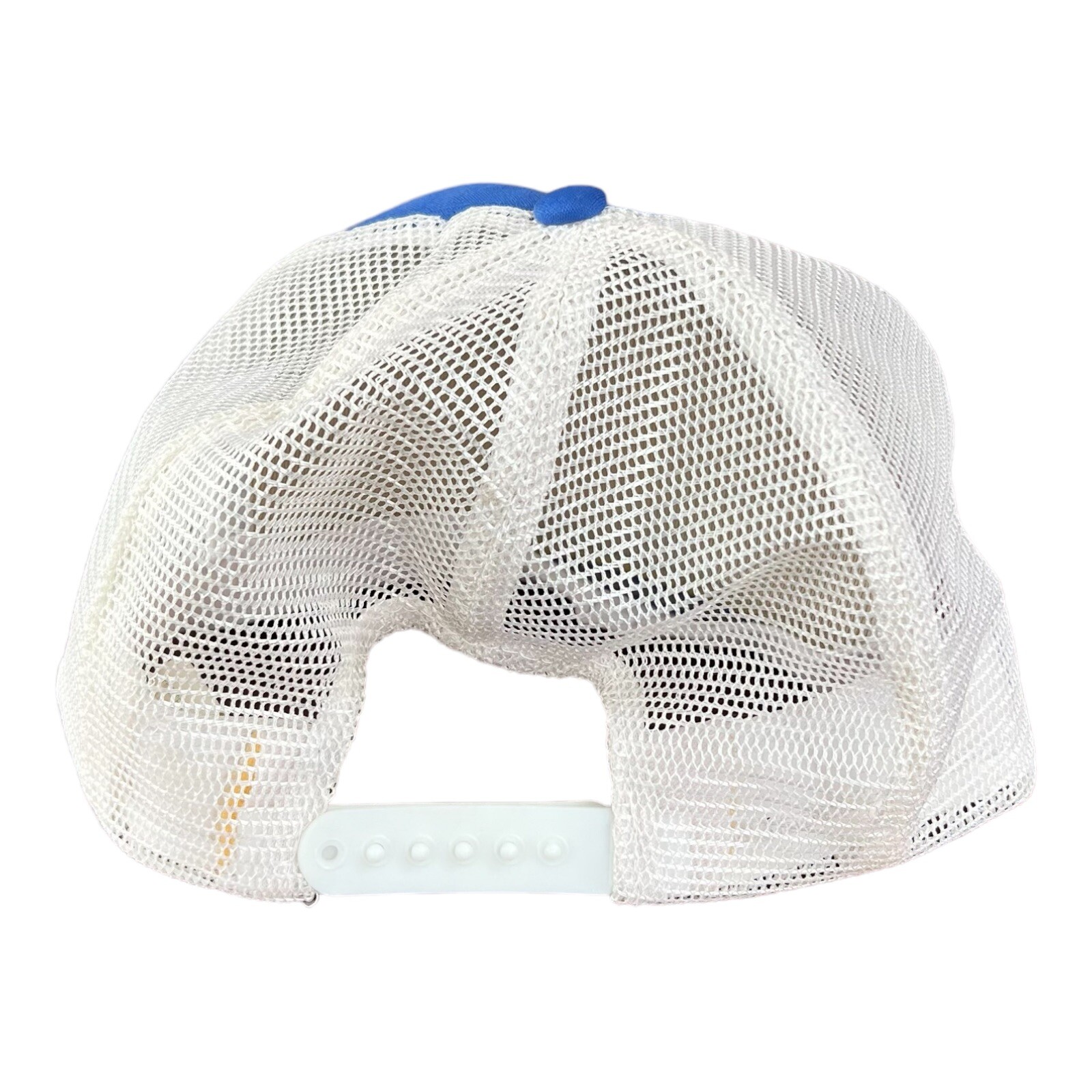 VTG Pioneer Seed Hat Cap Blue White Snap Back Mesh Trucker Rope Farmer ...