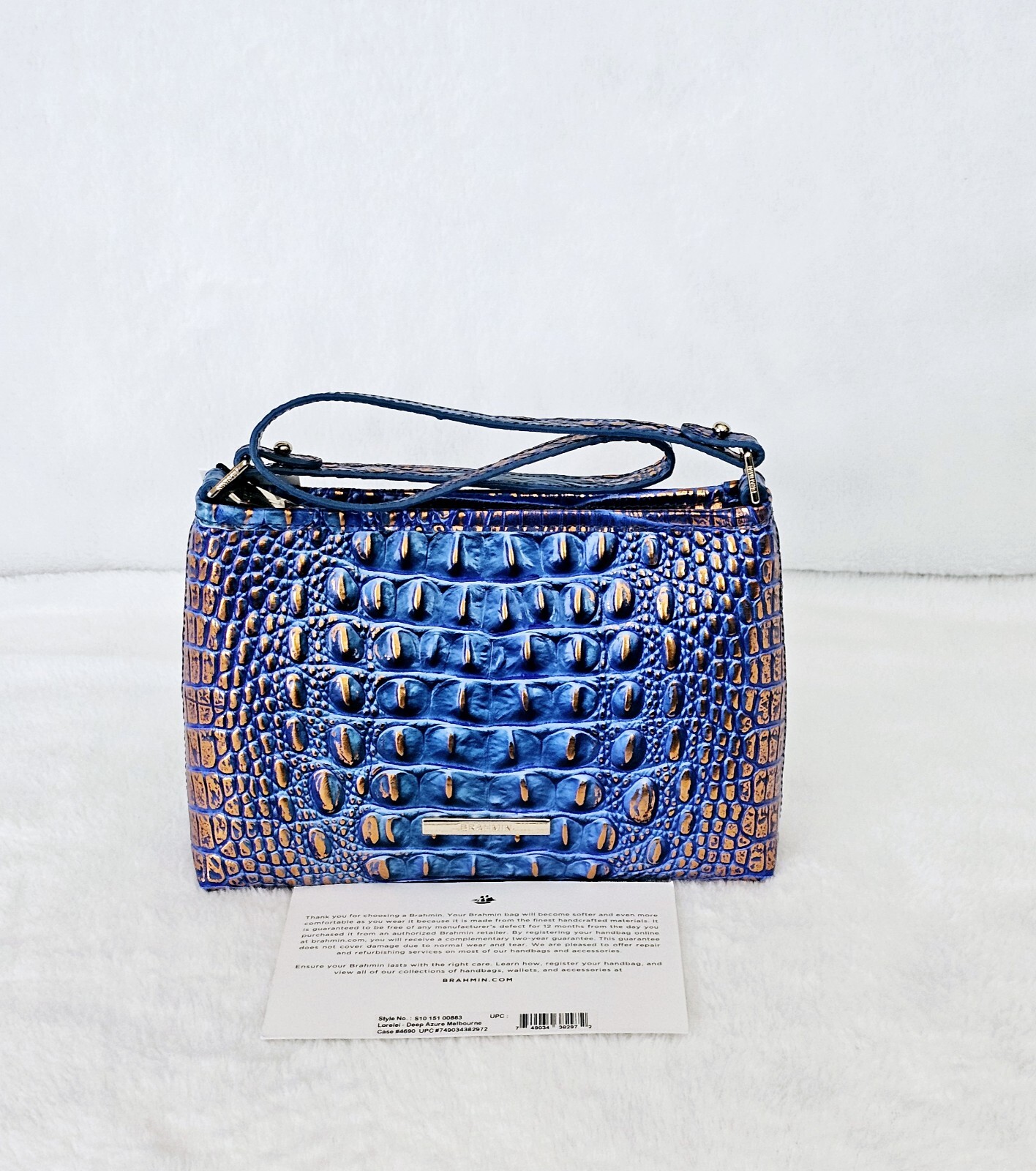 BRAHMIN DEEP AZURE LORELEI W/CHERYL CARD #HARD TO FIND# | eBay