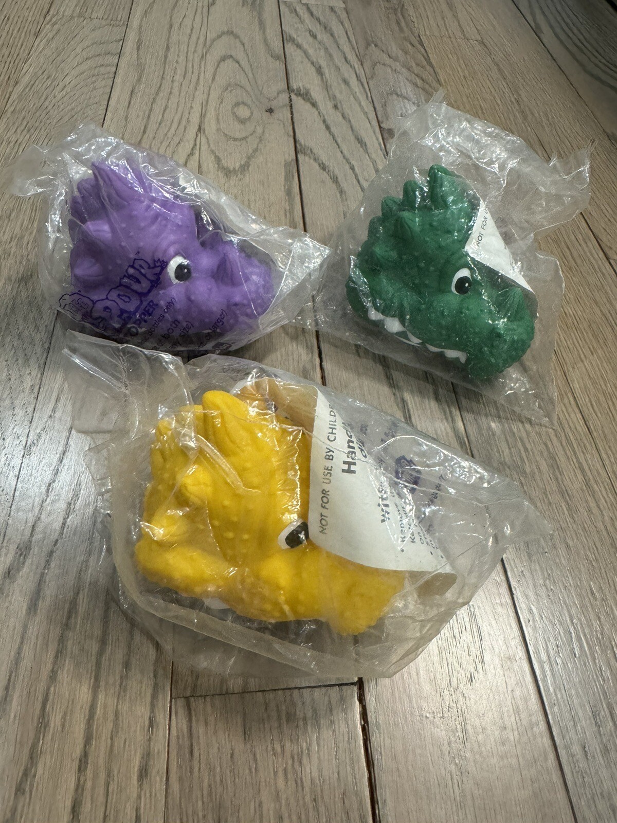 3X Heinz Ore-Ida Dino-Pour Ketchup Topper Dinosaur Promo 1992 LOT | eBay