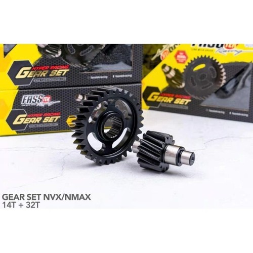 YAMAHA NMAX / NVX / AEROX 155 FASSTEK RACING GEAR SET GEARBOX 14T+32T ...