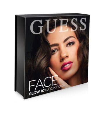 GUESS FACE GLOW LOOK BOOK EYESHADOW/CHEECK COMPACT ,EYE LINER,LIPSTICK ...