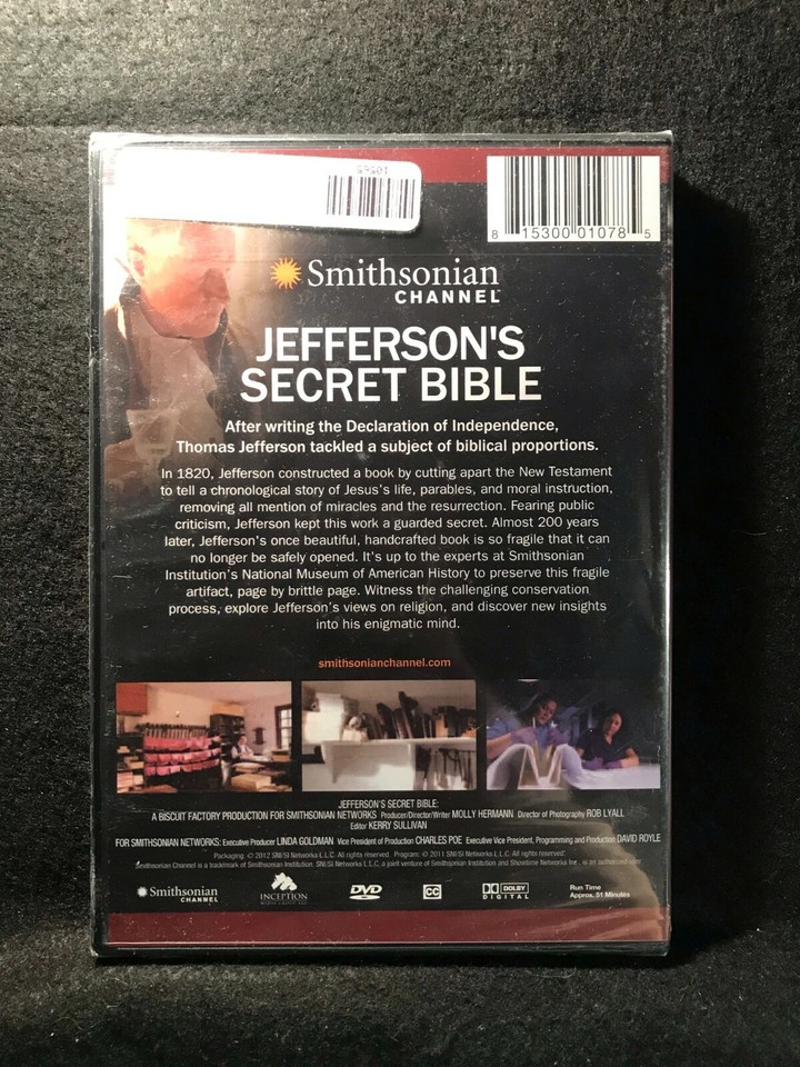Jefferson's Secret Bible (DVD, 2012) Smithsonian Channel NEW! | eBay