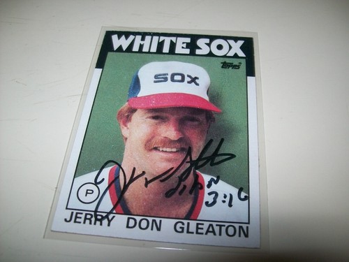 1986 TOPPS JERRY DON GLEATON AUTOGRAPH SIGNED AUTO #447 CHICAGO WHITE ...