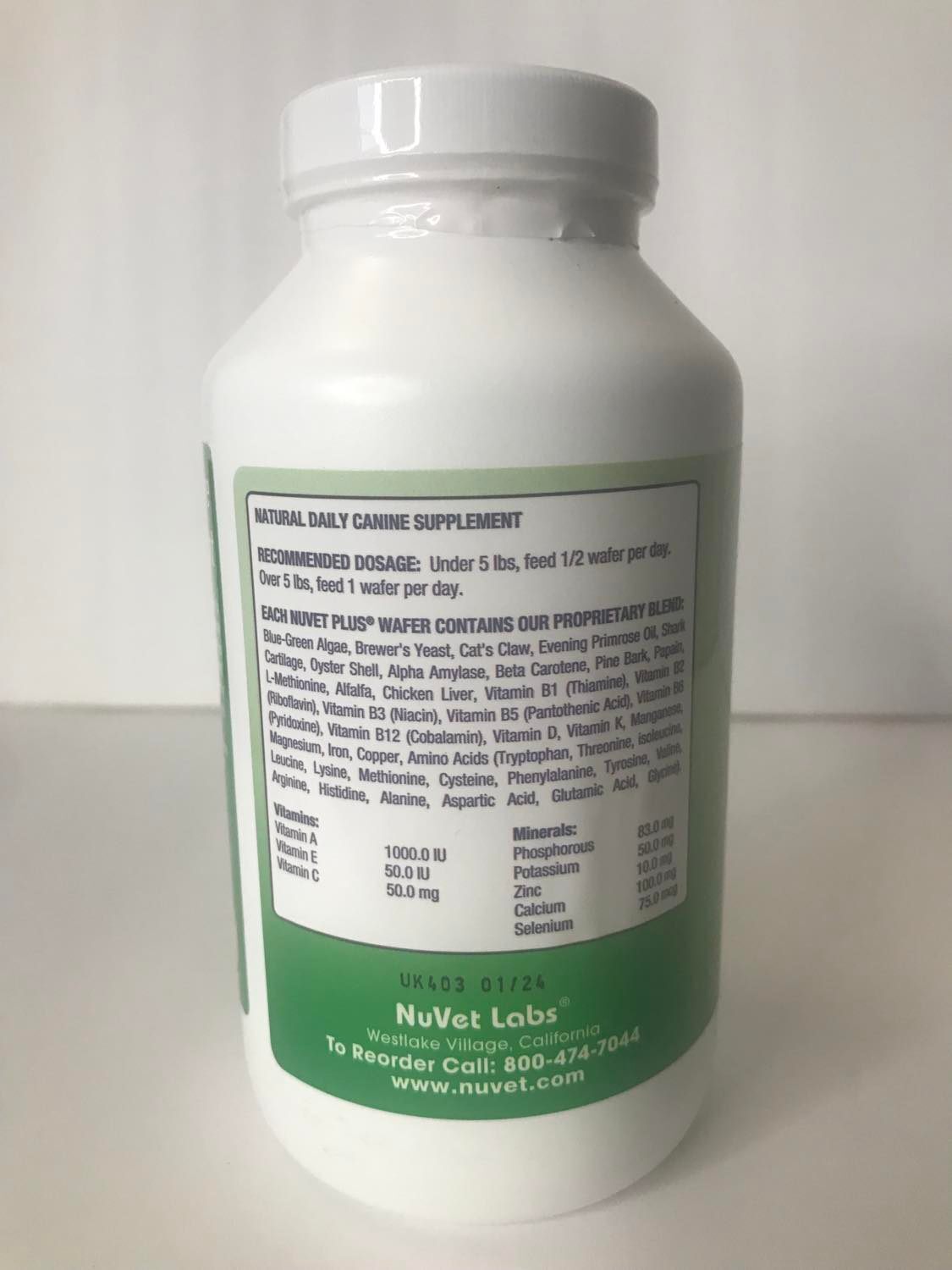 NUVET LABS - NuVet Plus Canine Natural Supplement Wafers 90 count | eBay