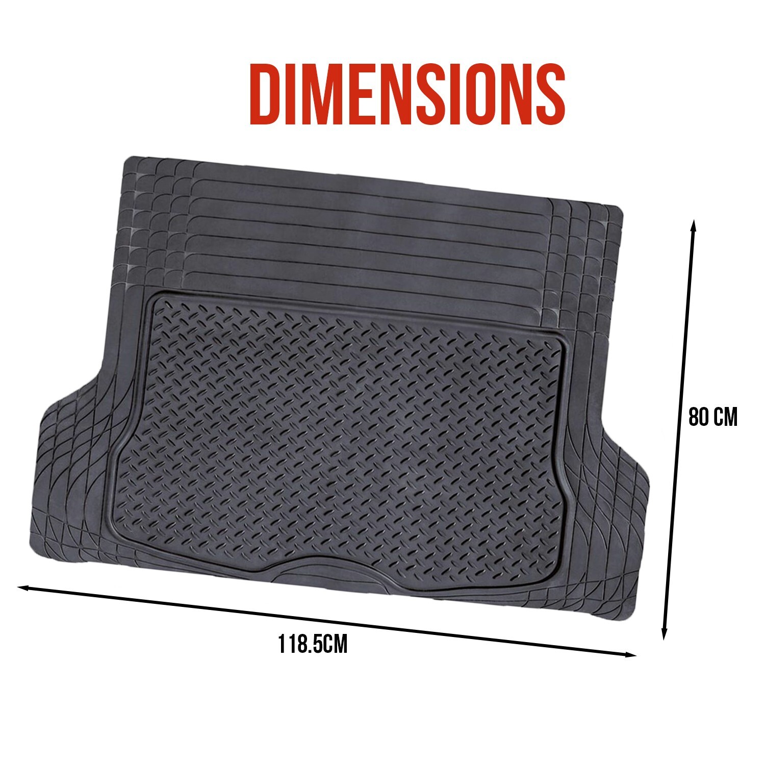 Large Universal Mat Pet Fit Vehicle Boot Rubber Liner Slip Resistant ...