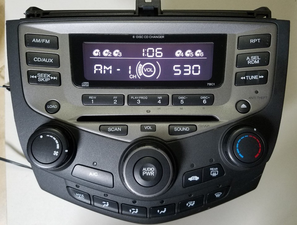OEM 2003 2004 2005 2006 2007 HONDA ACCORD CD PLAYER RADIO & CLIMATE ...