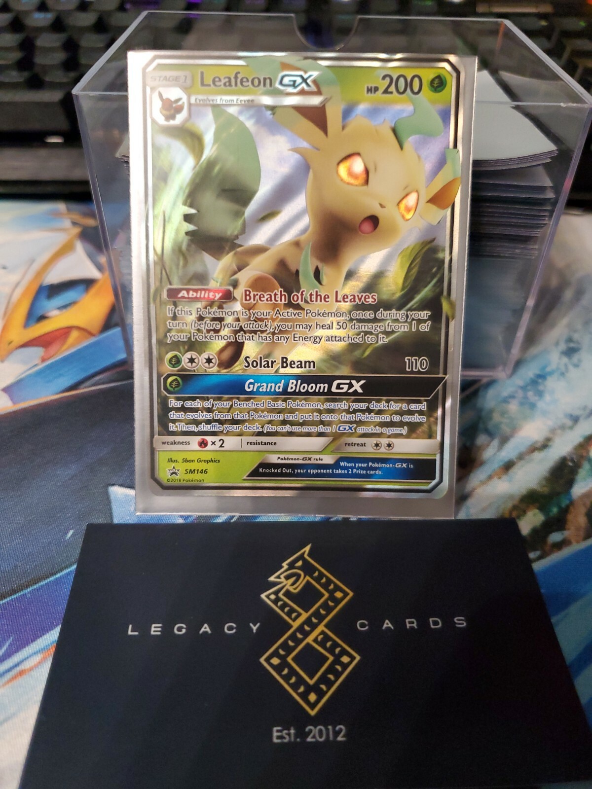 Leafeon GX Black Star Promo - SM146 Sun & Moon Promos - Pokemon TCG ...