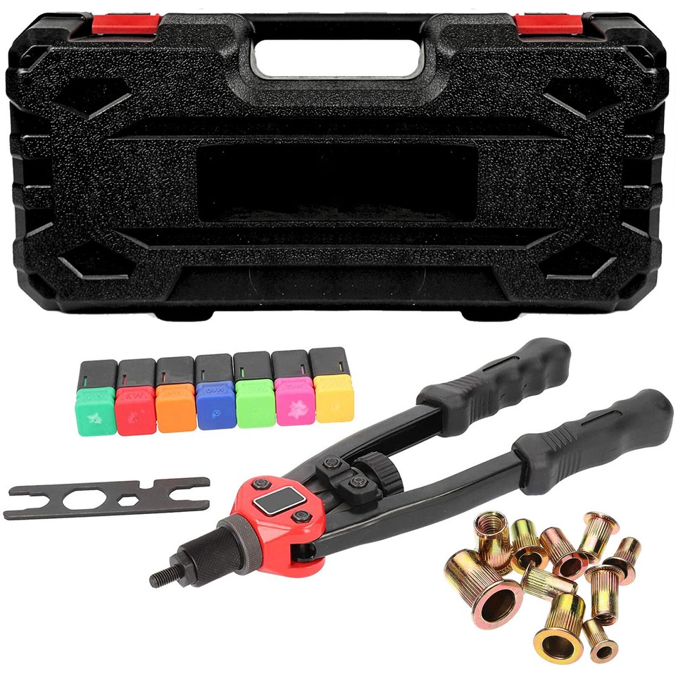 Rivet Gun Kit Rivnut Thread Setting Tool Nut Setter NutSert Metric SAE ...