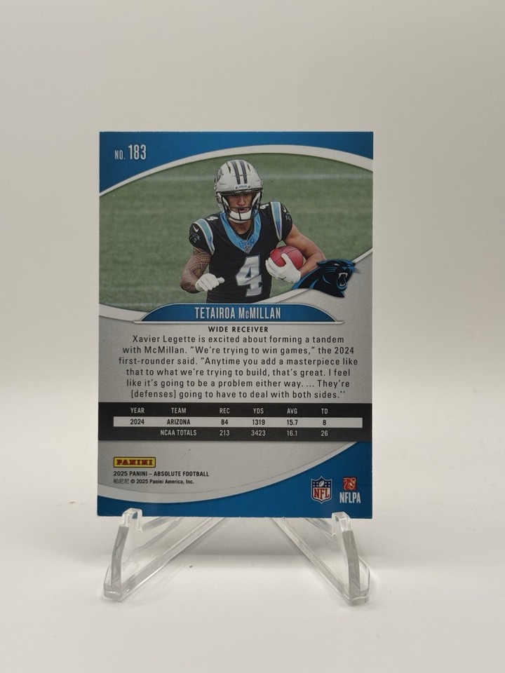 2025 Panini Absolute - Tetairoa McMillan #183 Red & Green (RC) | eBay