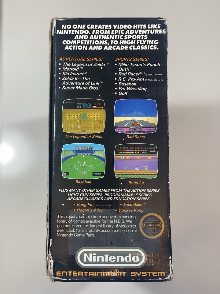 Original Nintendo NES Action Set BOX ONLY Grey Zapper Instructions ...