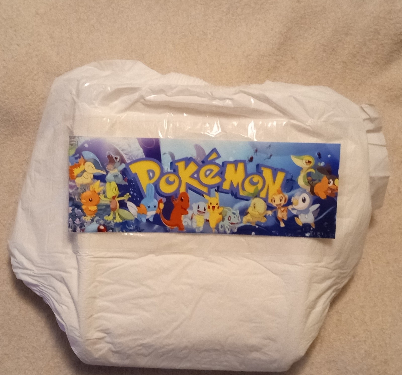 Mega adult disposable ABDL diaper- Pokemon-READ DESCRIPTION FULLY | eBay