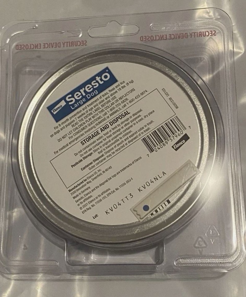 Flea & Tick Collar for LARGE Dogs 18lbs 8Months Protection New Sealed ...