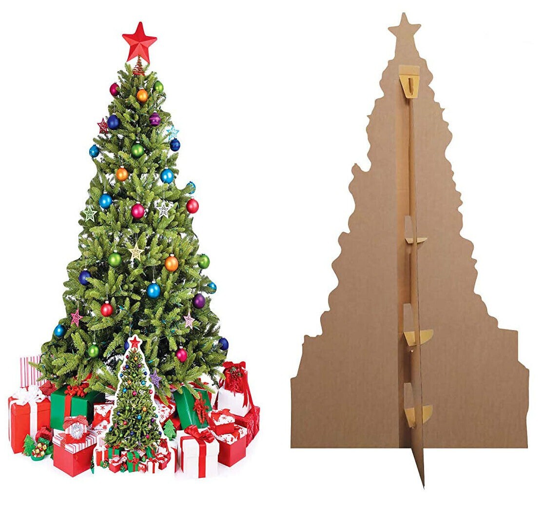 Christmas Tree Lifesize Cardboard Cutout Xmas Standee Decoration H ...