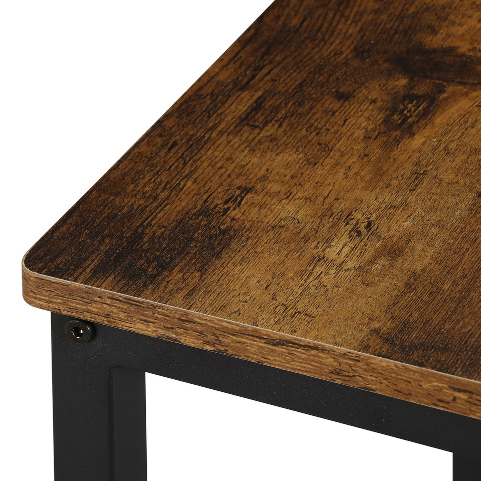 Bar Stools Set of 2 Counter Height 25.6" Backless Dining Stool Wood Top ...